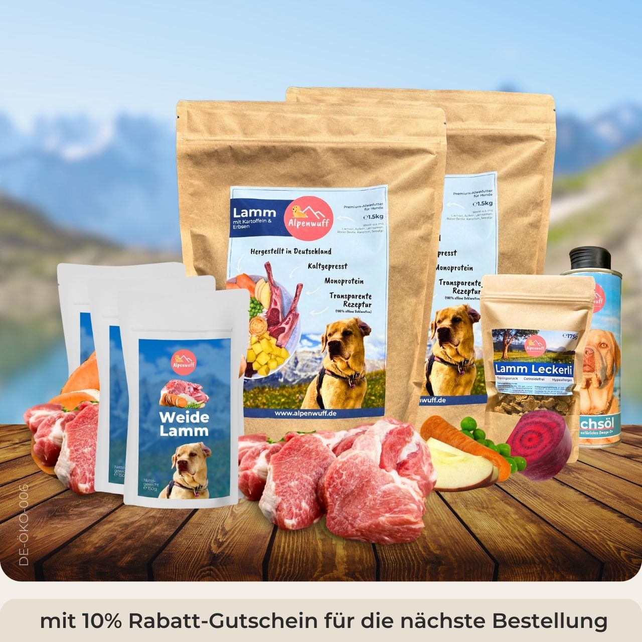 Hundefutter Probierpaket mit Lamm - Monoprotein