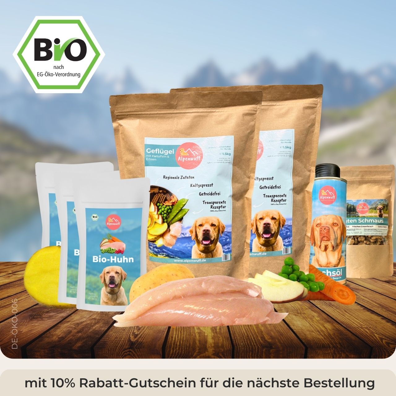 Hundefutter Probierpaket mit Geflügel - Monoprotein